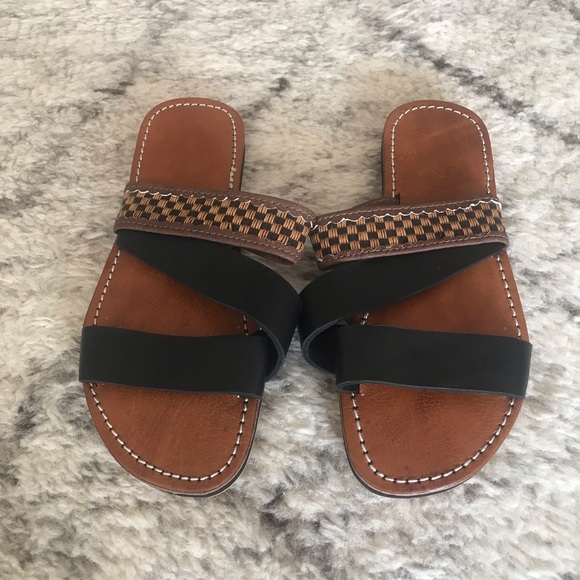 Shoes | Handmade Black Brown Moroccan Leather Sandals | Poshmark